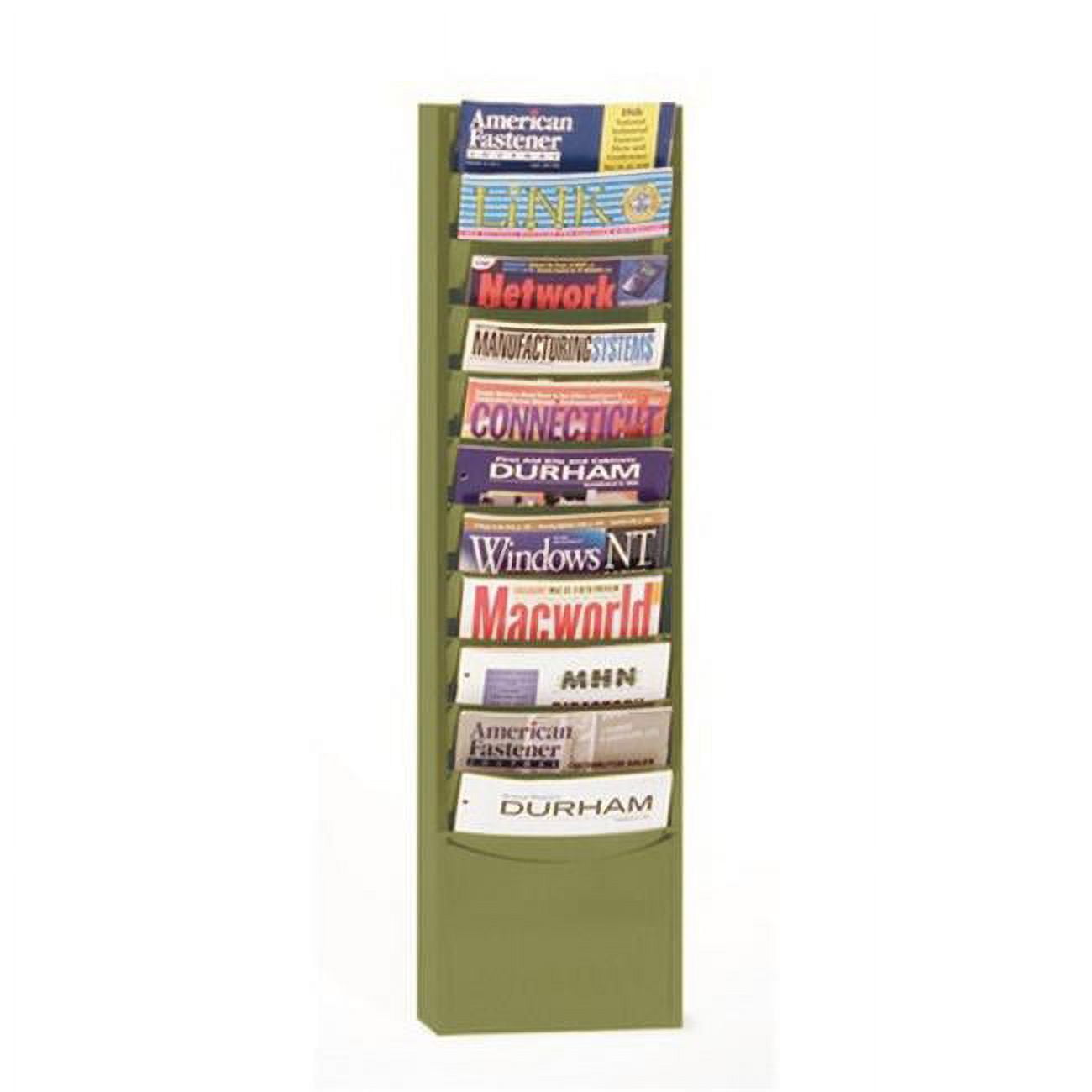Steel 11 Contour Pocket Vertical Literature Rack - Tan - Walmart.com