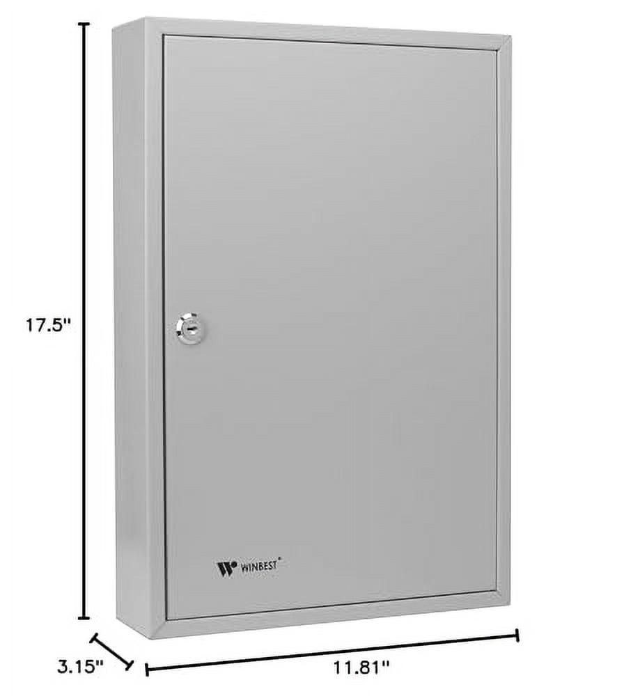 Steel 120 Key Cabinet Storage Safe Lock Box Wall Mount Cabinet ...