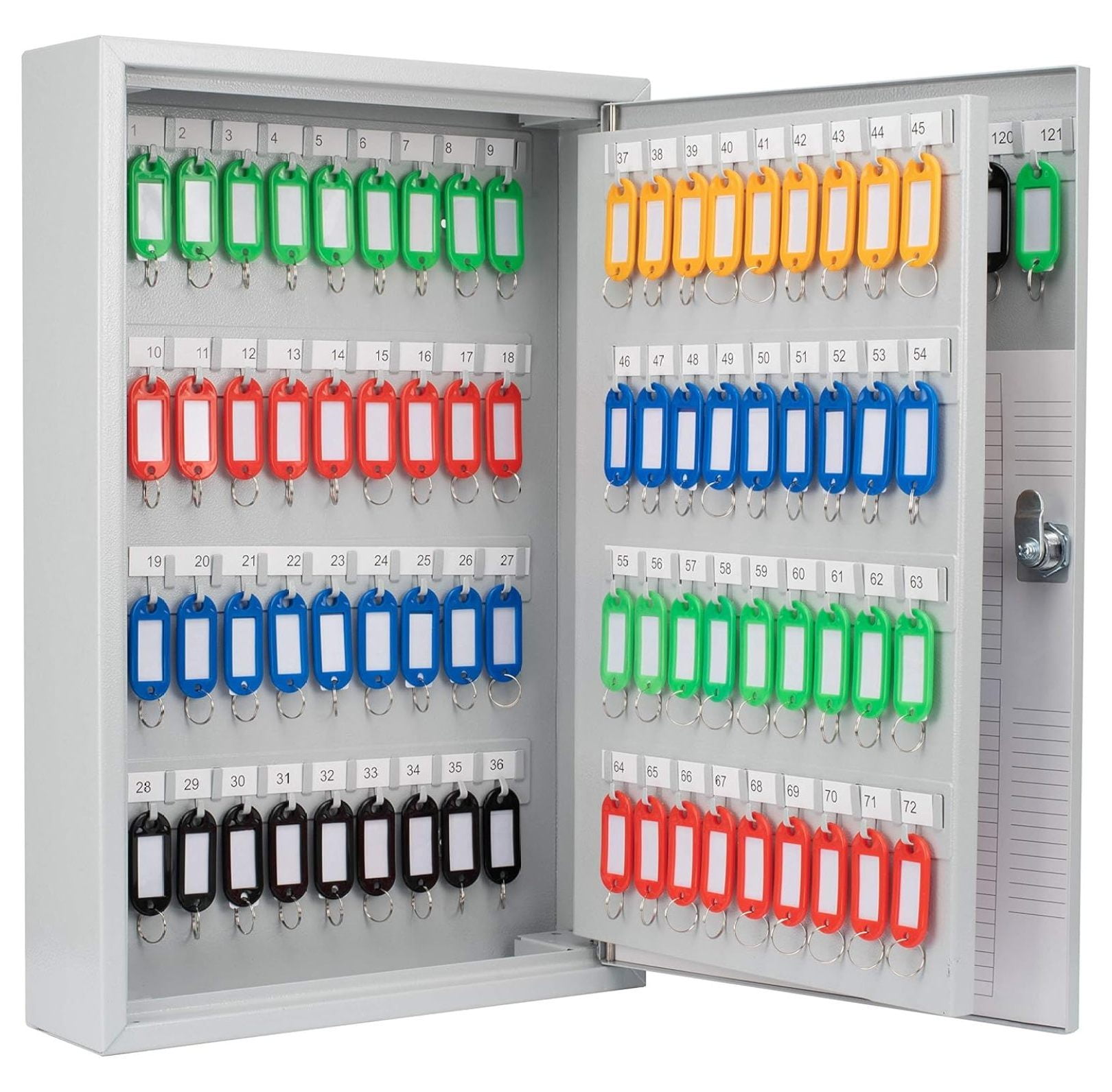 Steel 120 Key Cabinet Storage Safe Lock Box Wall Mount Cabinet ...