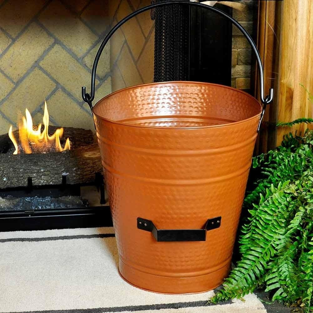 Steel 18" Coal Hod/Pellet Bucket Antique Copper, Hod with Dual Handles ...