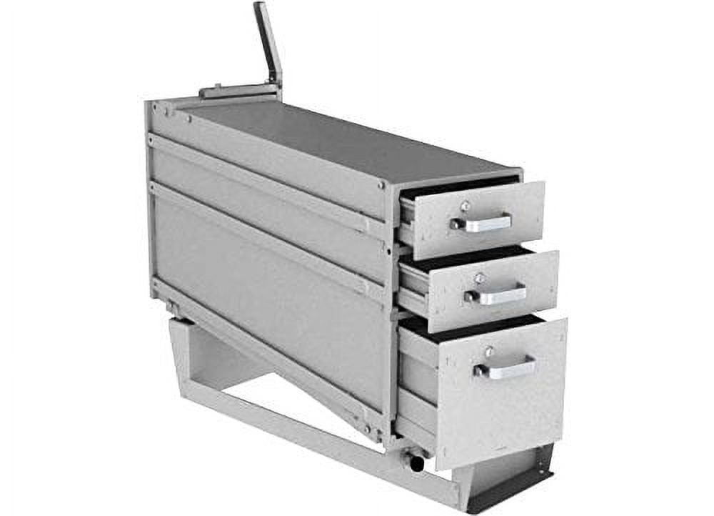 Steel 3 Long Heavy-Duty Drawer Unit 14 W X 23 H X 56 D Additonal Van ...