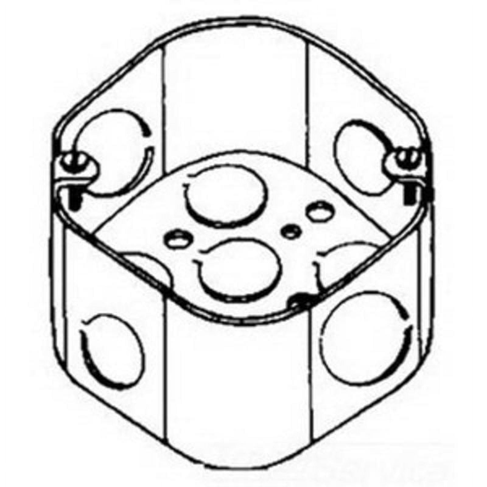 Steel 4" Octagon Conduit Outlet Box 1/2" And 3/4" Knockouts, Cooper ...