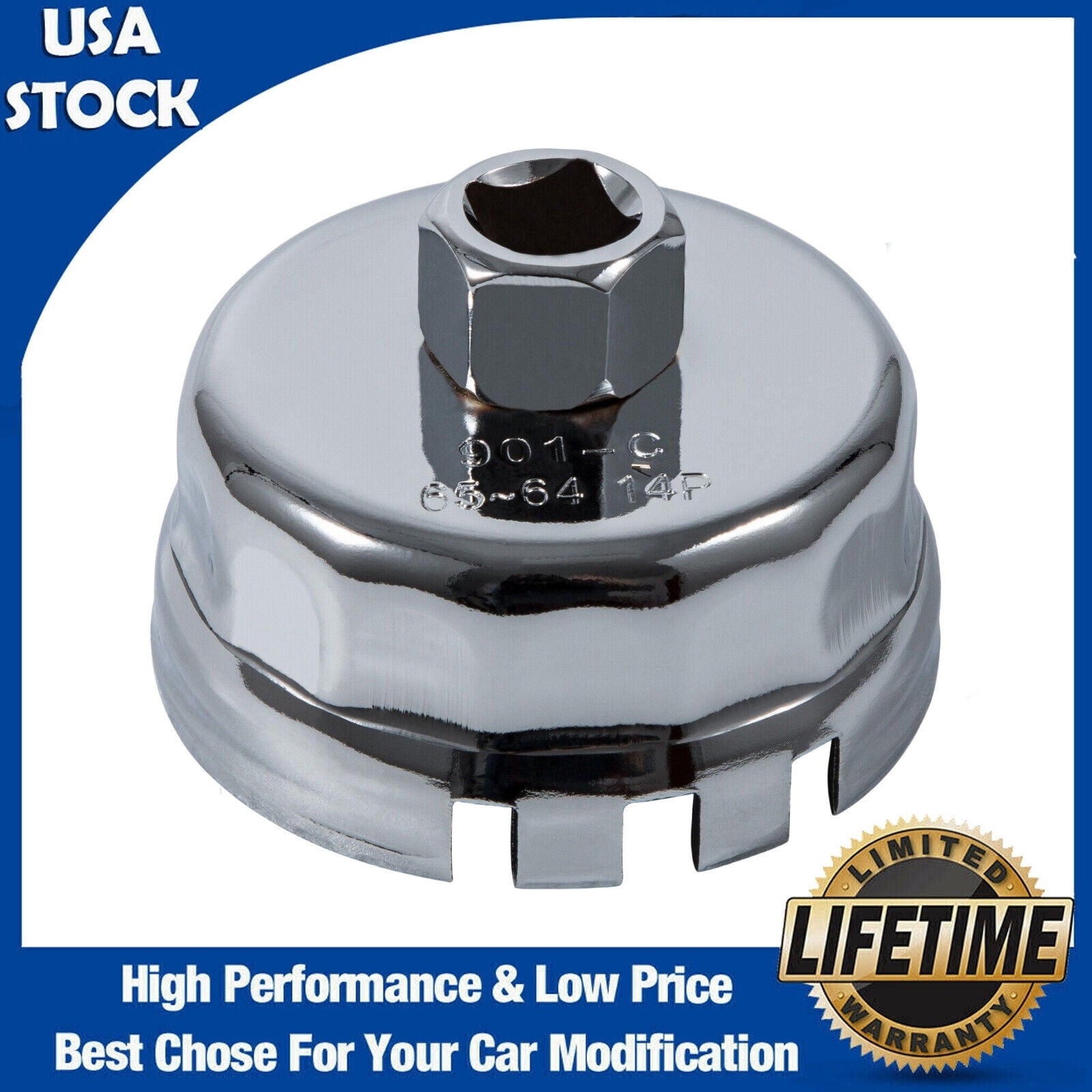 Steel 64mm Oil Filter Wrench Cap Tool for Lexus Toyota Camry Scion 2.5L ...