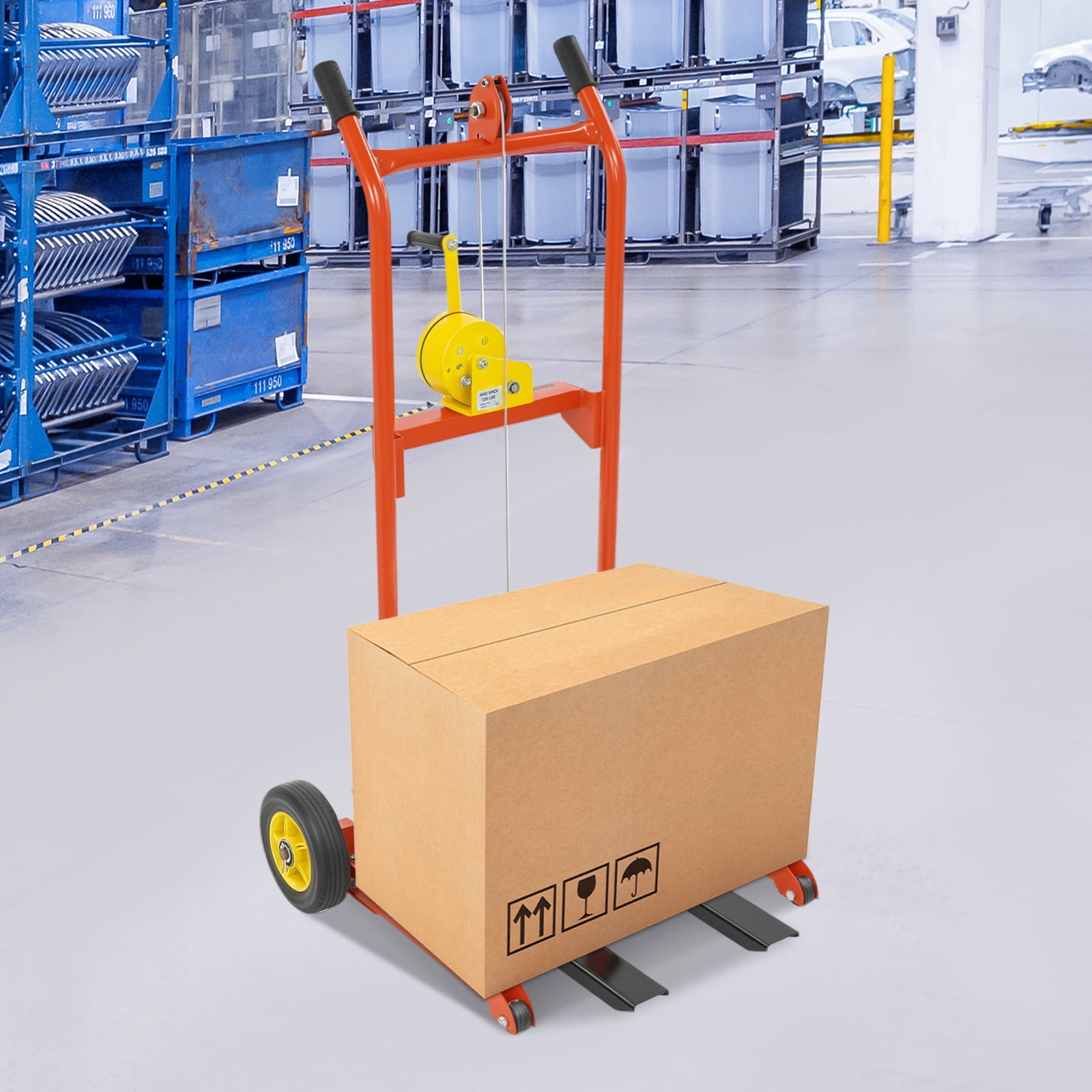 Steel 66*60*140cm Hydraulic Material Forklift Truck With 330 Lbs Load ...