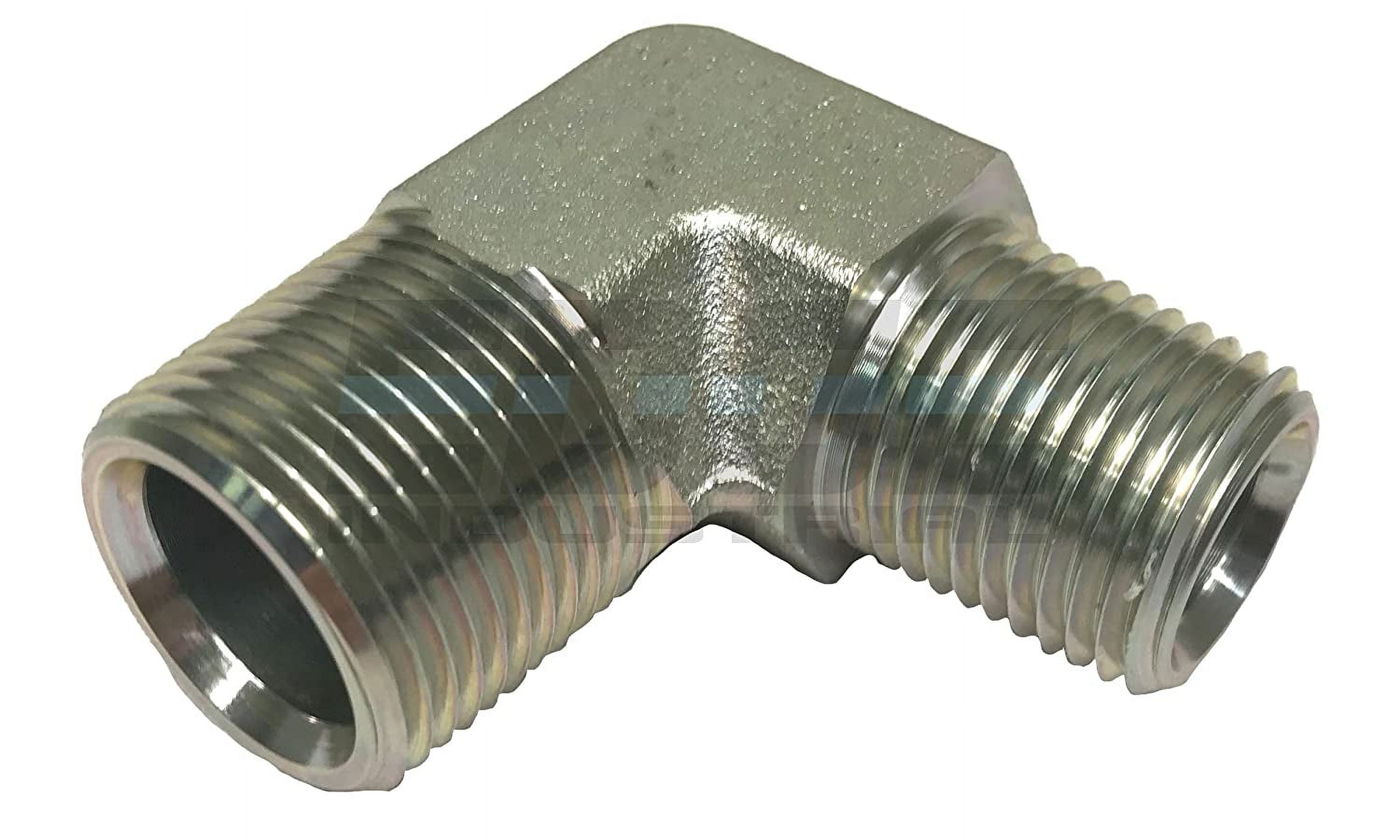 Steel 90º Male REDUCING Elbow 3/4" Male NPT x 1/2" MNPT HYDRUALIC/Fuel ...