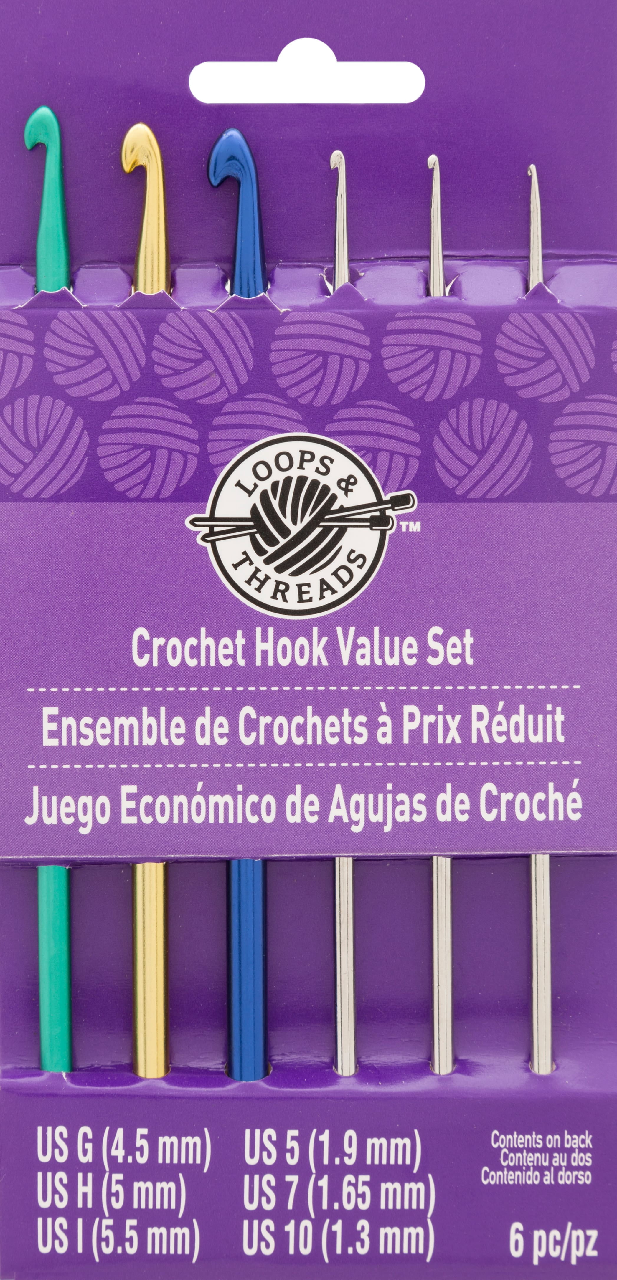 Steel & Aluminum Crochet Hook Value Set by Loops & Threads® - Walmart.com