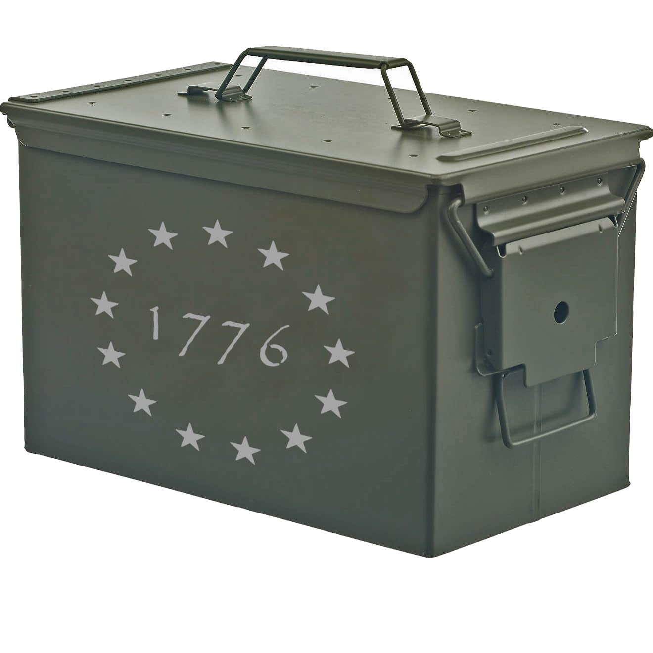 Steel Ammo Can Storage Box Ammunition Case 1776 Betsy Ross American