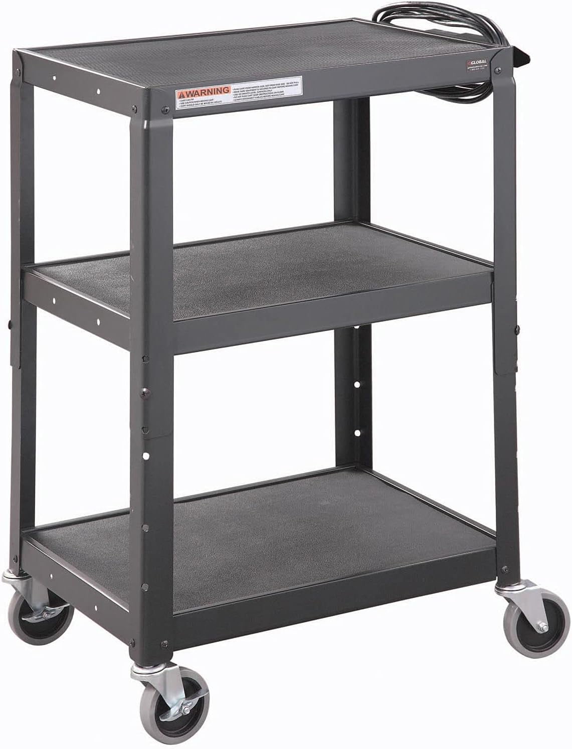 Steel Audio Visual Instrument Cart - Black - Walmart.com
