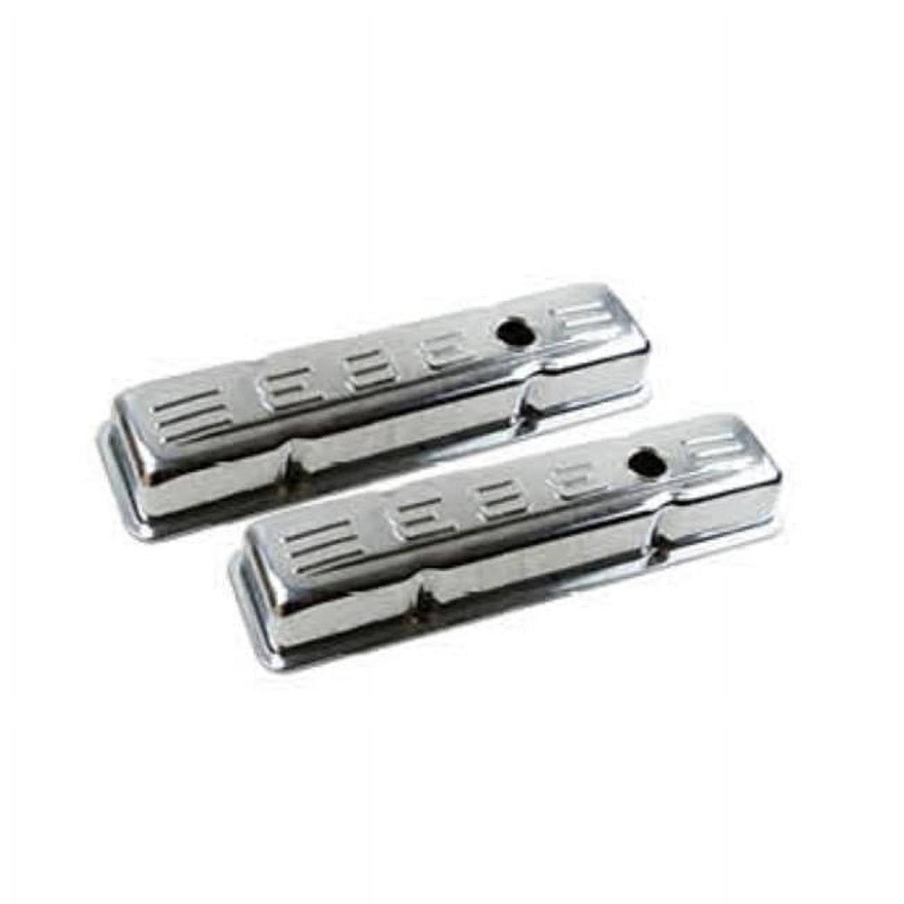Steel Baffled Short 383 Valve Cover for 1958-1986 SBC 283-350, Chrome ...