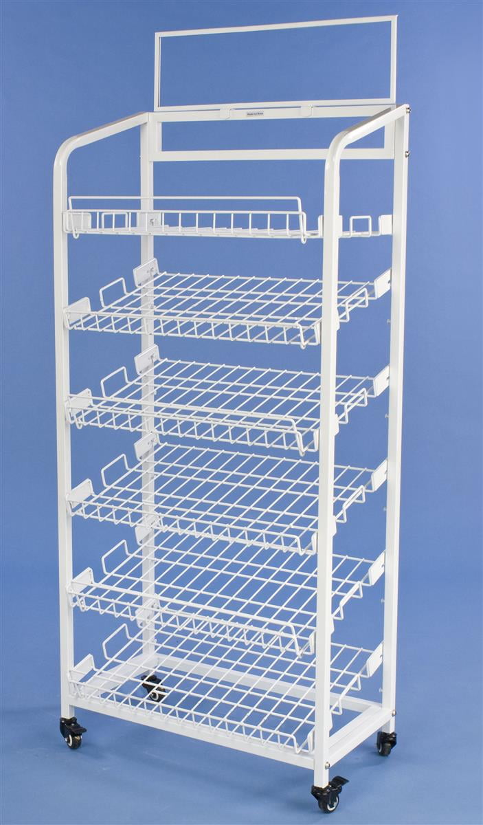 Steel Baker's Rack with 6 Removable Wire Shelves, Display Flat or on an ...