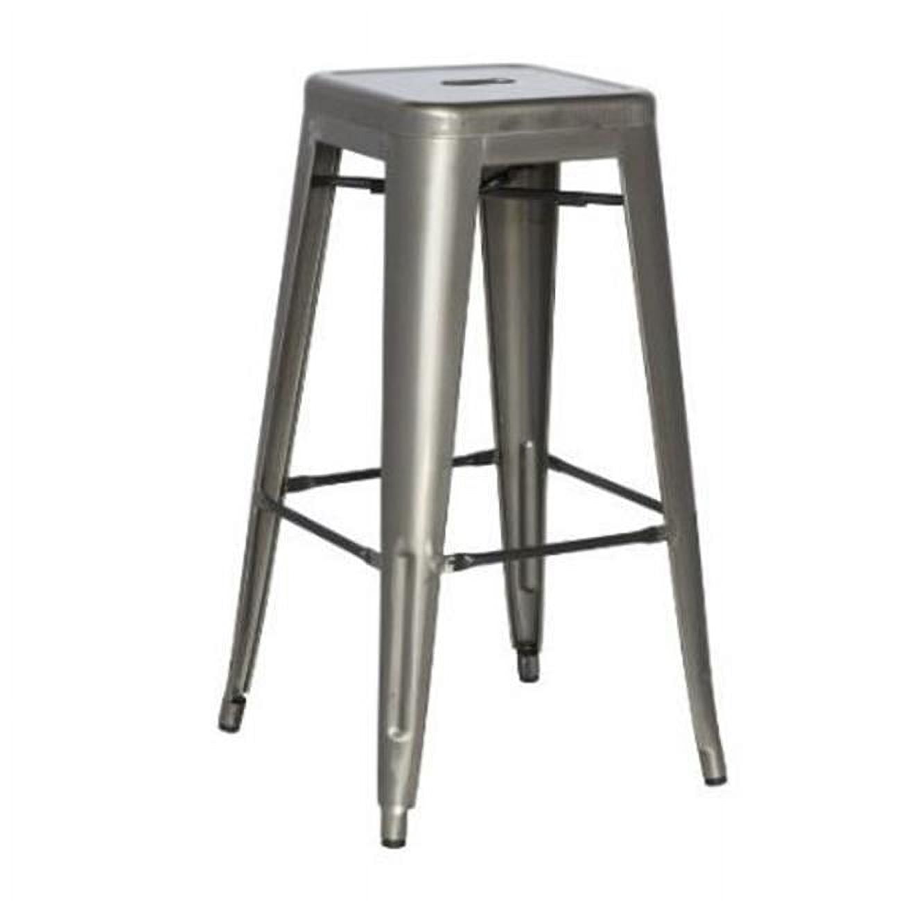 Steel Bar Stool - Gun Metal - Walmart.com
