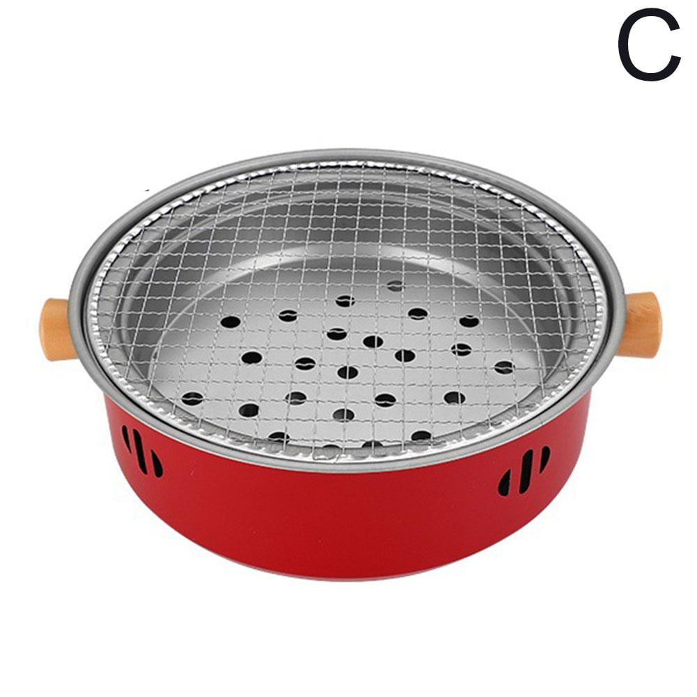 Steel Barbecue Grill Korean Charcoal Stove Split BBQ Stove Round Non ...