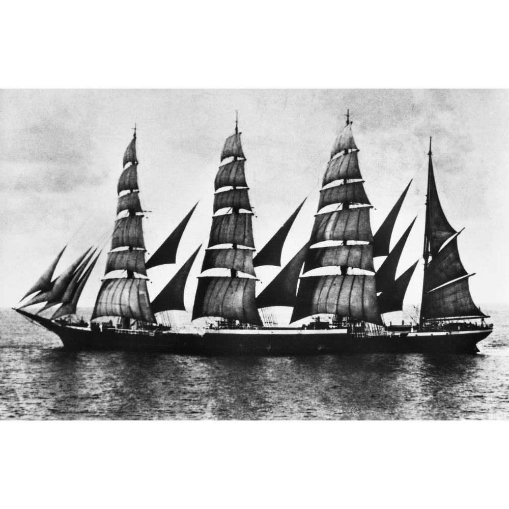Steel Barque 1921. Nthe German Four-Masted Steel Barque 'Magdalene ...