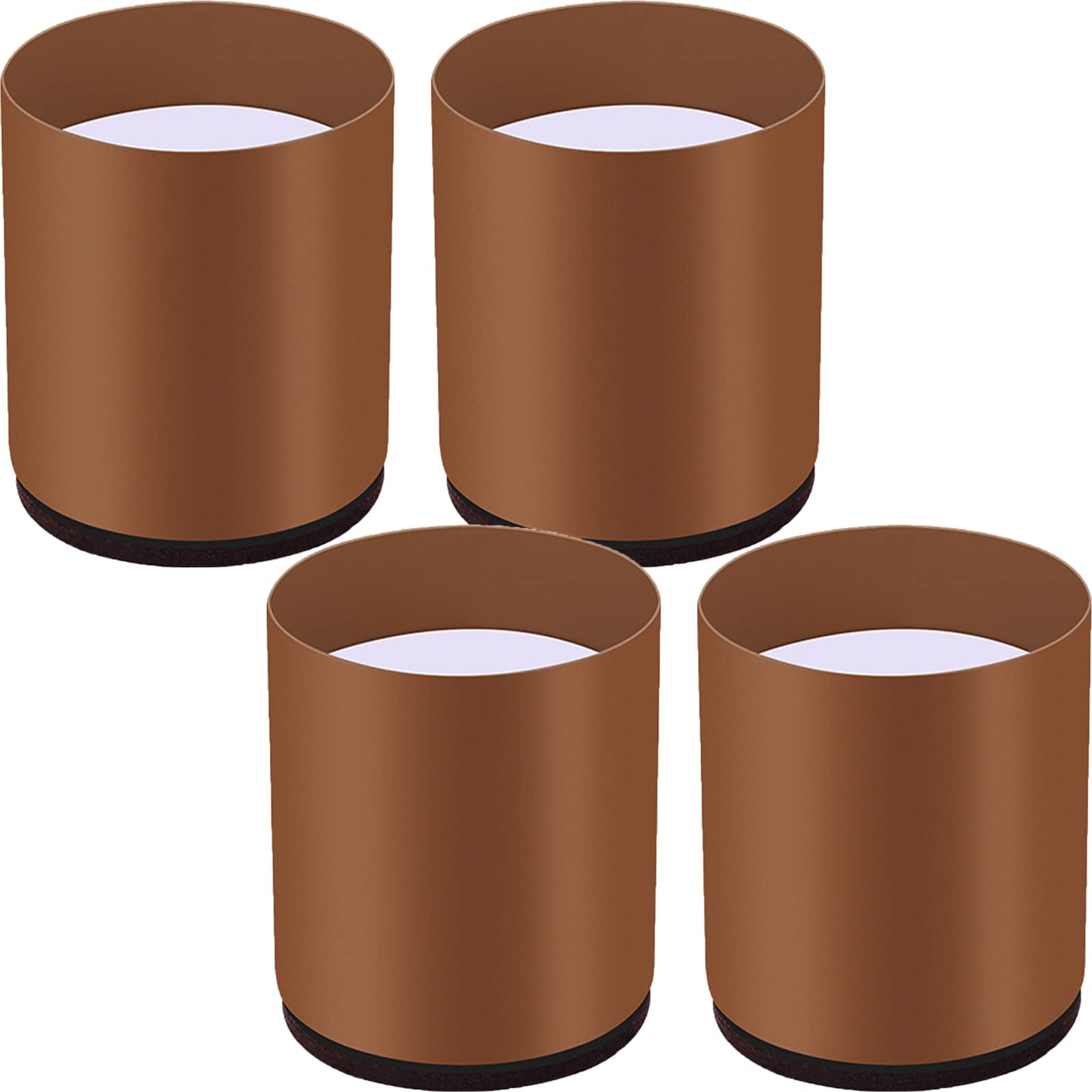Steel Bed Table Riser Set for Elevated Furniture, Round6*5cm dark Brown ...