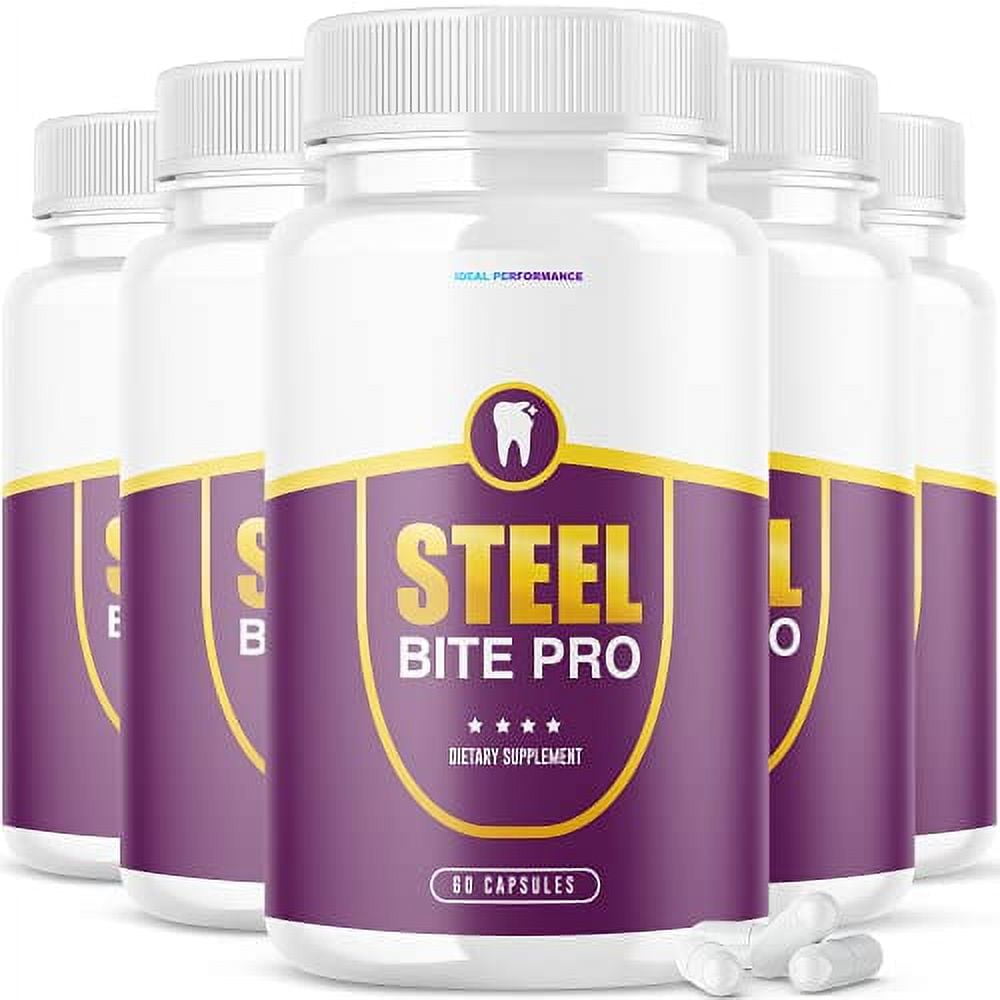 Steel Bite Pro Dental Supplement for Teeth and Gum Repair (5 Pack - 300 ...