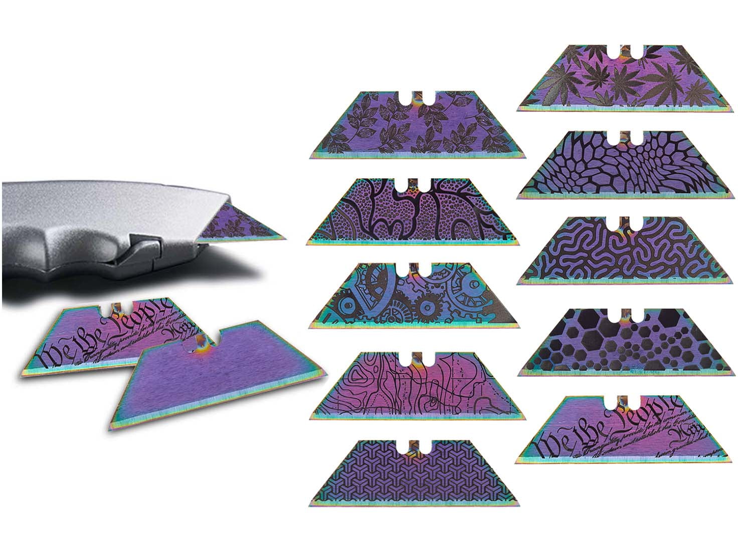 Steel Blade for Utility Knife Box Cutter Engraved by NDZ Performance ...