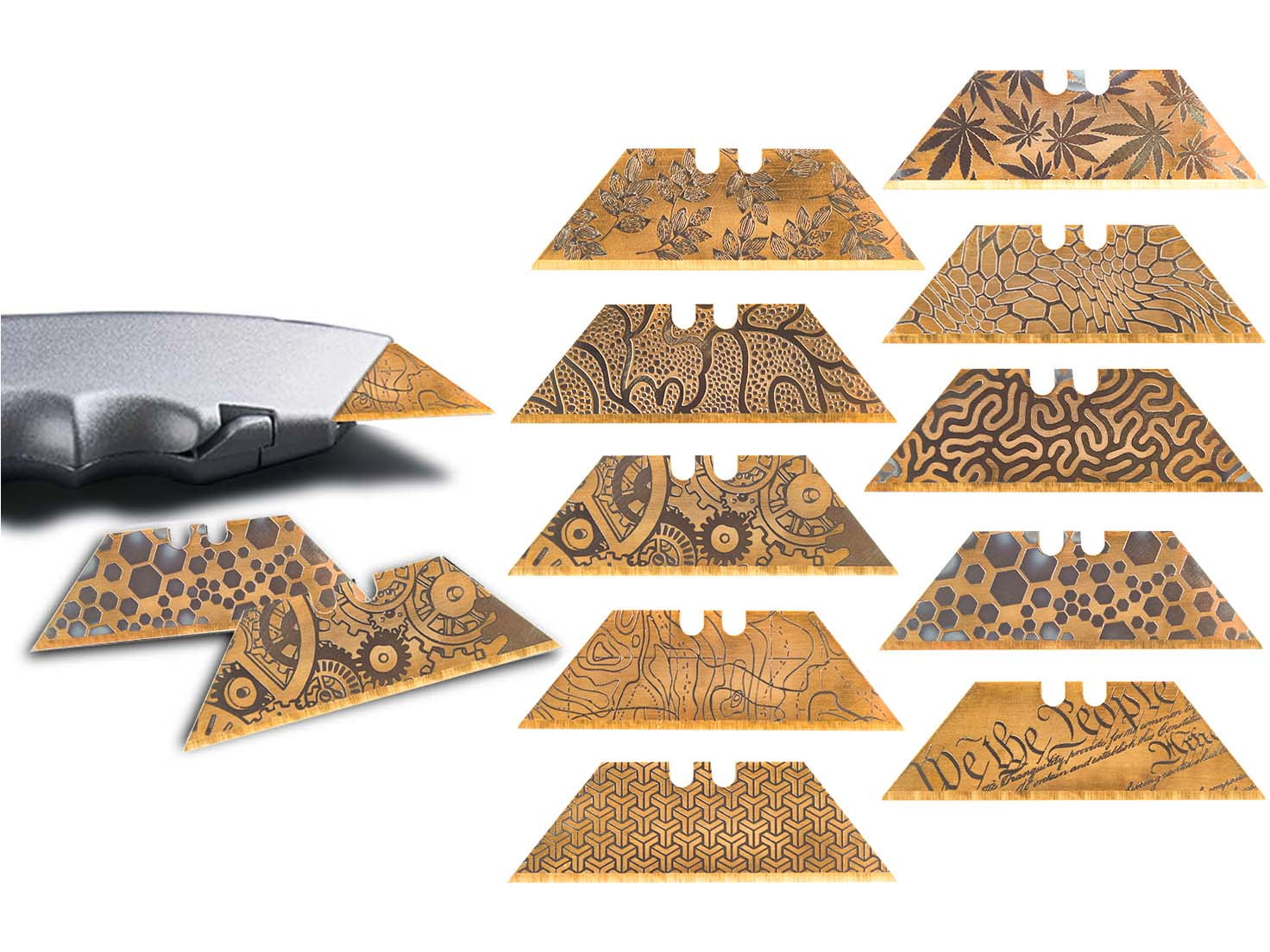 Steel Blade for Utility Knife Box Cutter Engraved by NDZ Performance, Mary Jane 3 Pack - Walmart.com