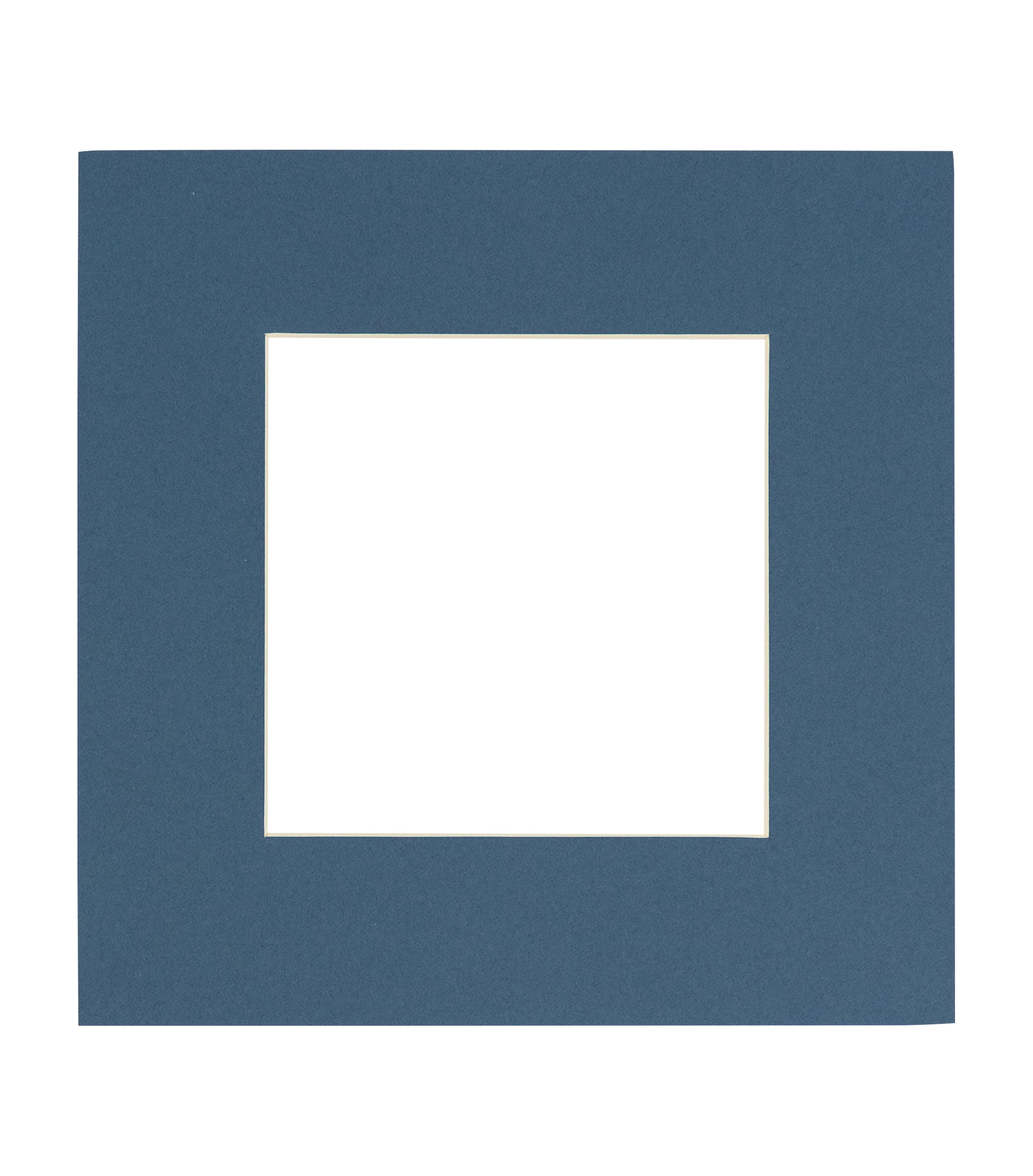 Steel Blue Acid Free 12x12 Picture Frame Mats with White Core Bevel Cut ...