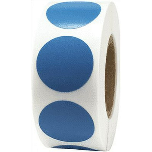 Steel Blue Circle Dot Stickers, 0.75 Inch Round, 500 Labels on a Roll ...