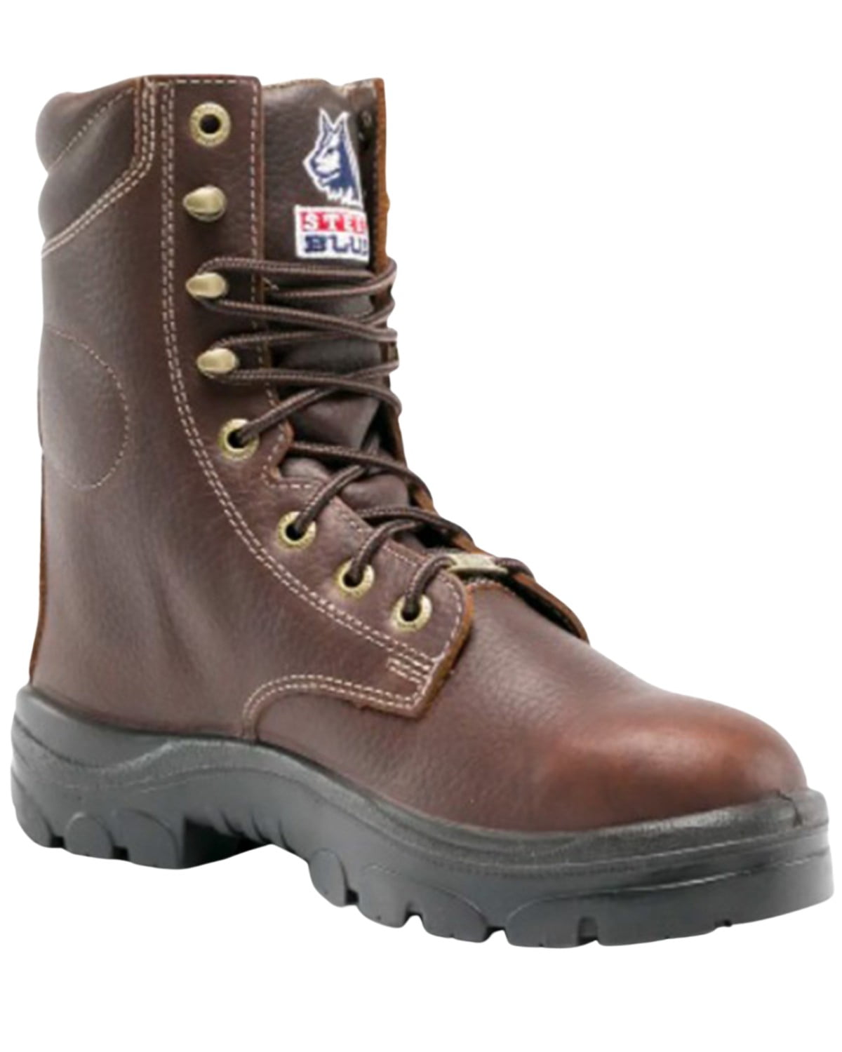 Steel Blue Men's Portland 8" Water Resistant Western Work Boot Soft Toe ...
