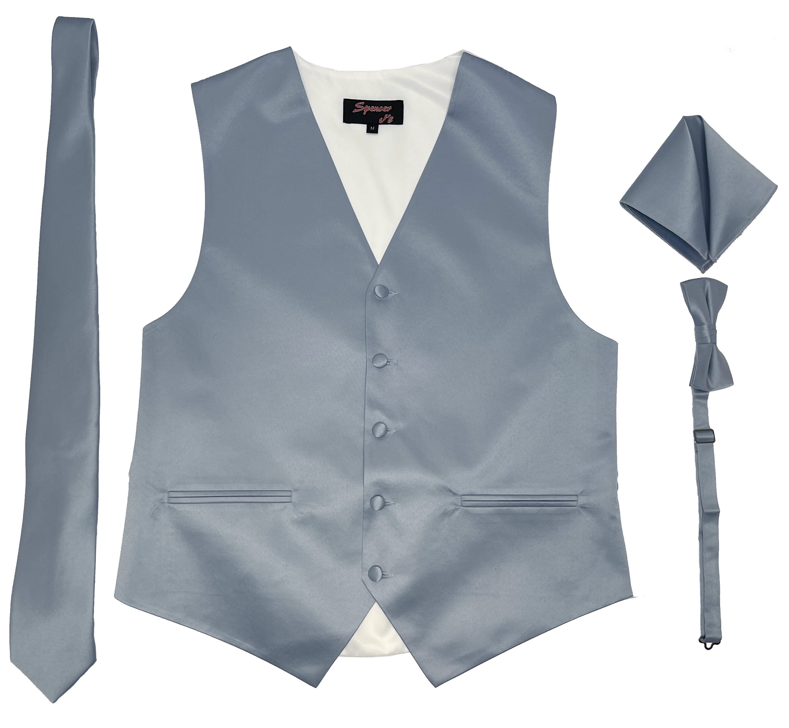 Steel Blue Men's Satin Vest Spencer J's - L - Walmart.com