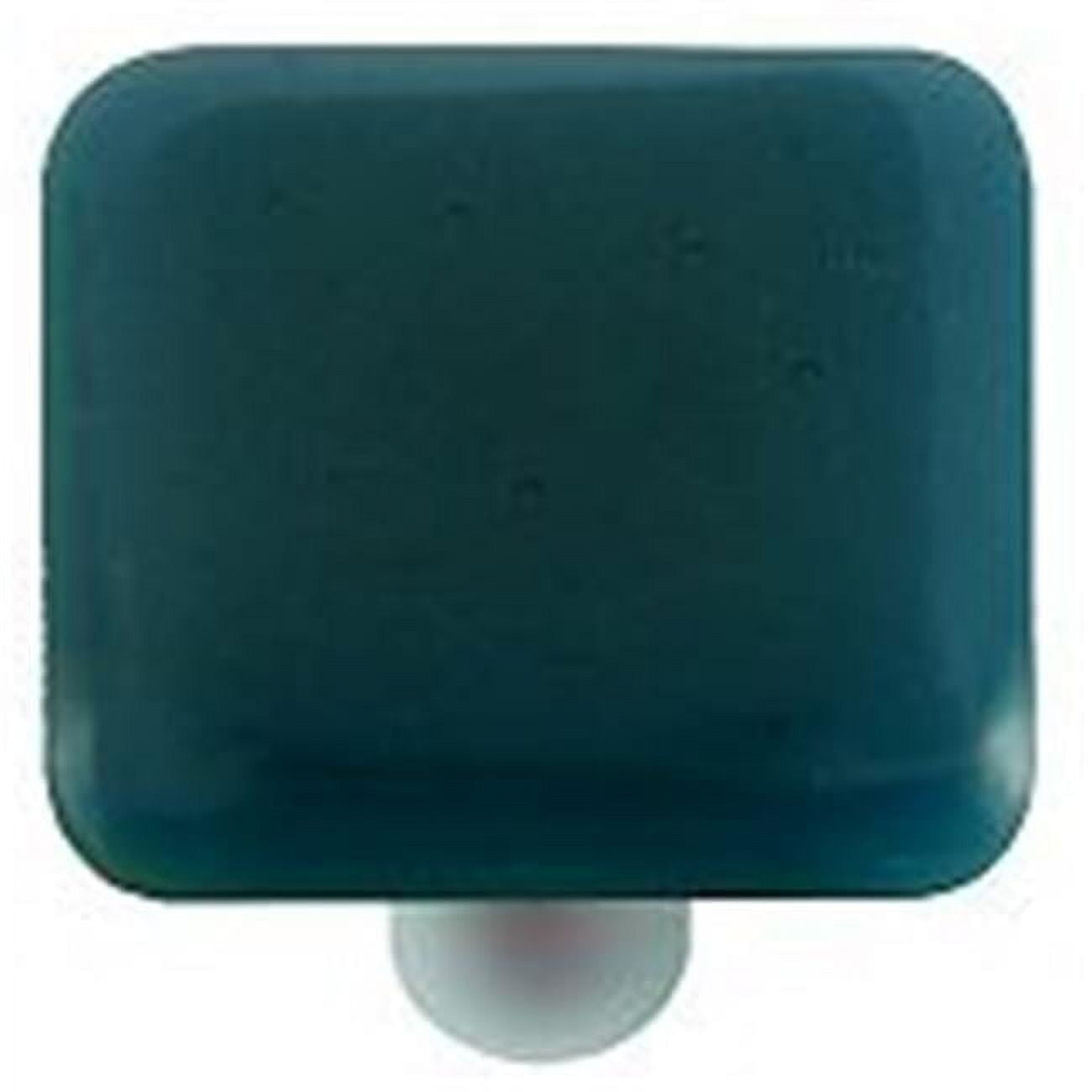 Steel Blue Square Glass Cabinet Knob - Aluminum Post - Walmart.com