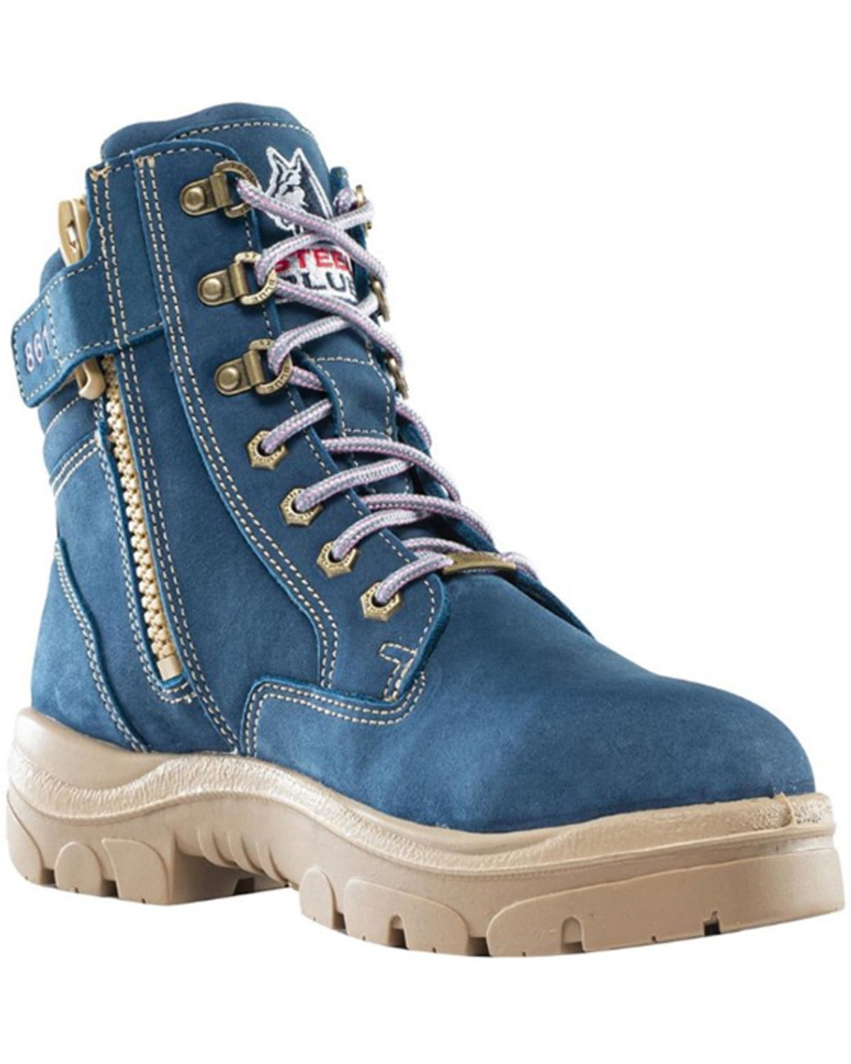 Steel Blue Women's Southern Cross Zip Work Boot Toe - 812861-BLU 8 W US ...