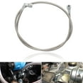 Steel Braided Turbo Oil Feed Line 60" Length -4AN 90 Degree Straight ...