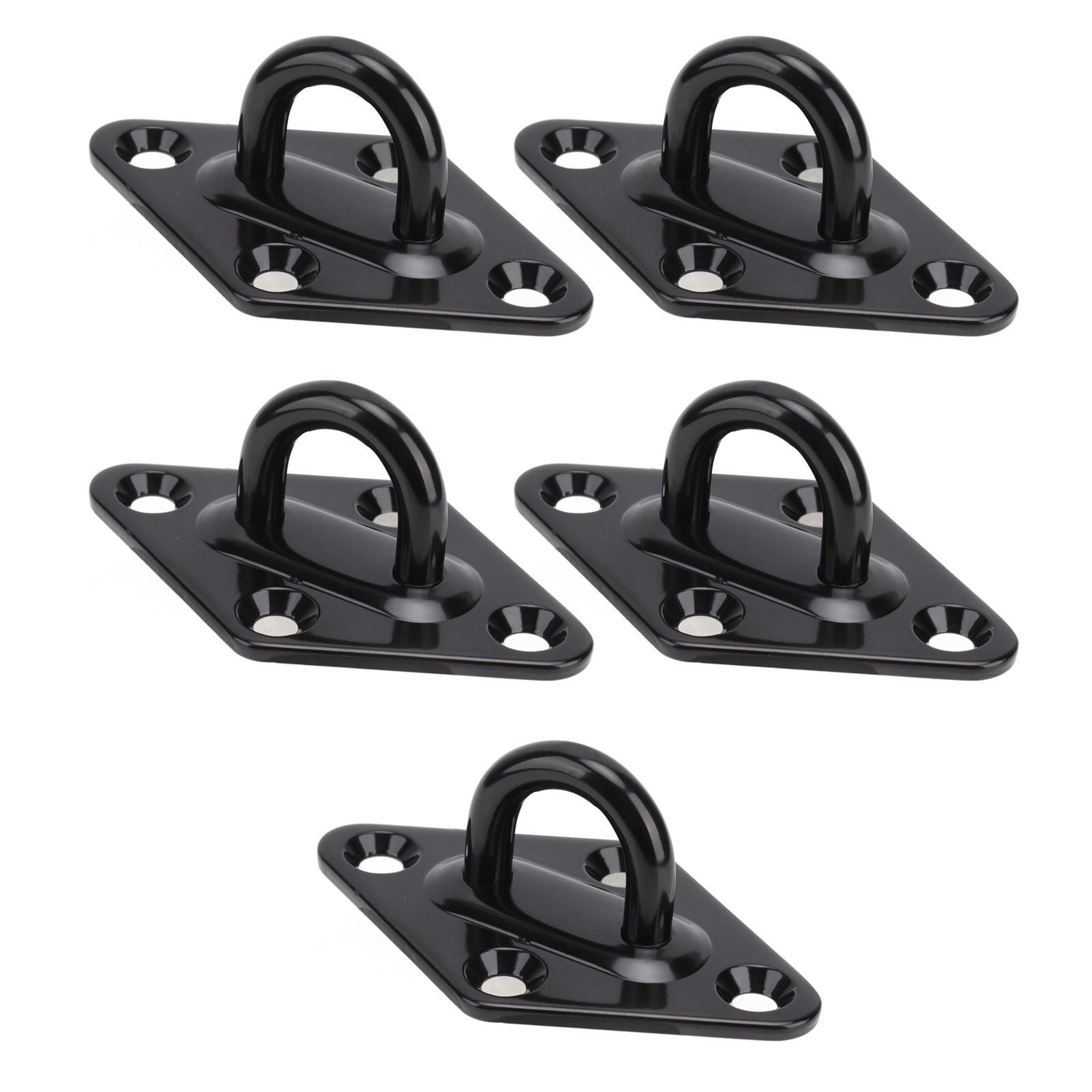 Steel Brushed Finish Eye Plates, Durable, Rust,Proof, 5,Pack For Secure ...