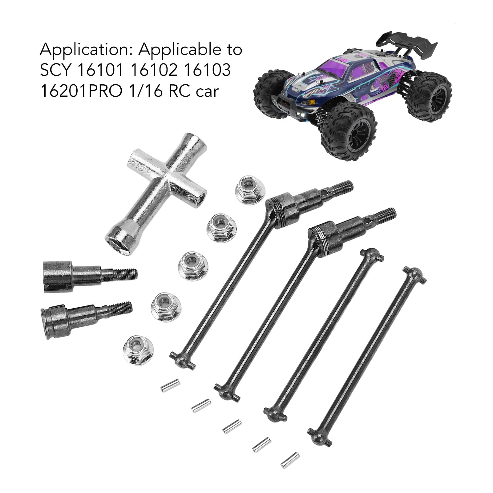 Steel CVD Drive Shaft Kit For 1/16 RC Cars, Enhanced Power Transmission ...