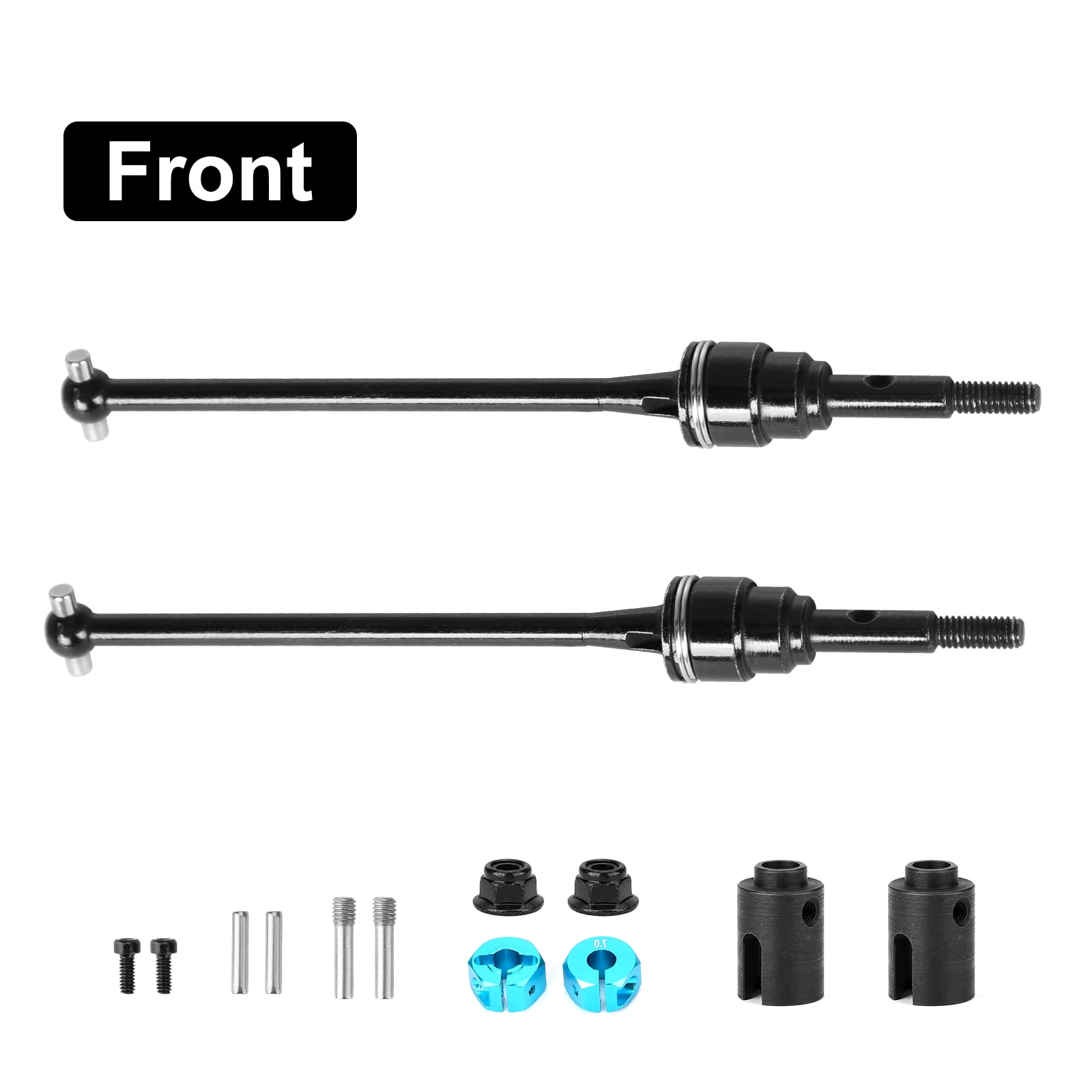 Steel CVD Drive Shafts for 1/10 Traxxas Rustler4X4/ Slash 4WD RC Car ...