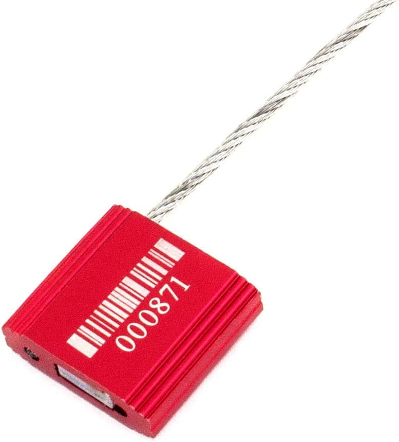 Steel Cable Metal High Security Seal 2.4mm Wire, 50 Pieces, Numbered ...