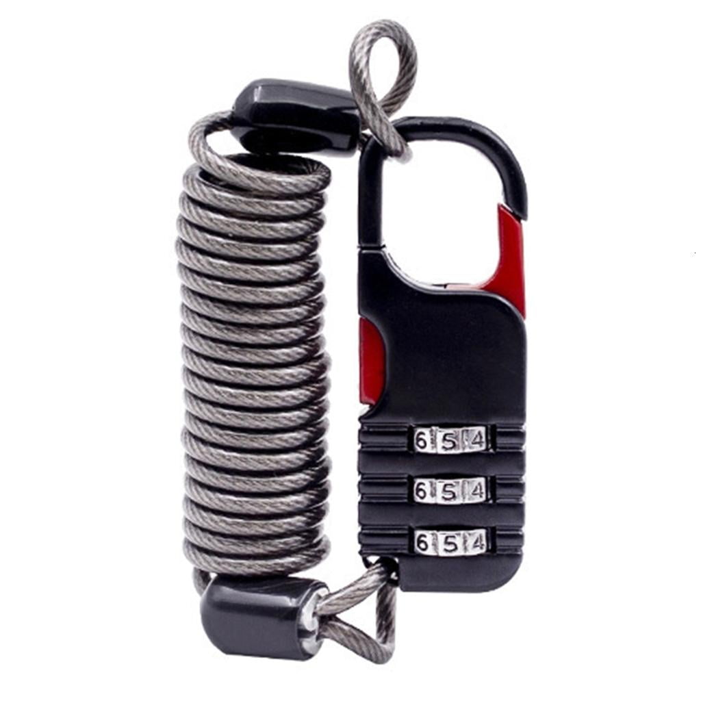 Steel Cable Shackle Mini 3 Digit Code Combination Lock for Suitcases ...