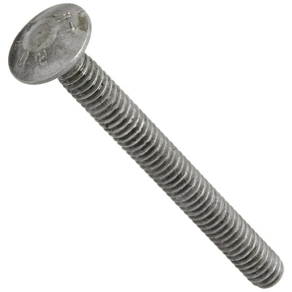 Steel Carriage Bolt, Grade 2, Hot-Dipped Galvanized Finish, Square Neck ...