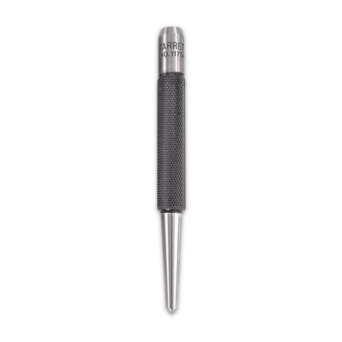 Steel Center Punch with Round Shank and Knurled Finger Grip - Hardened ...