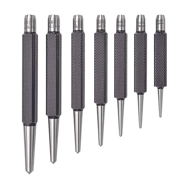 Steel Center Punch with Square Shank Set and Knurled Finger Grip ...