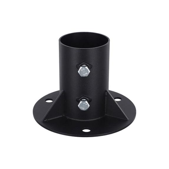 Steel Chain Link Fence Post Base Floor Flange - Adjustable Heavy Duty ...