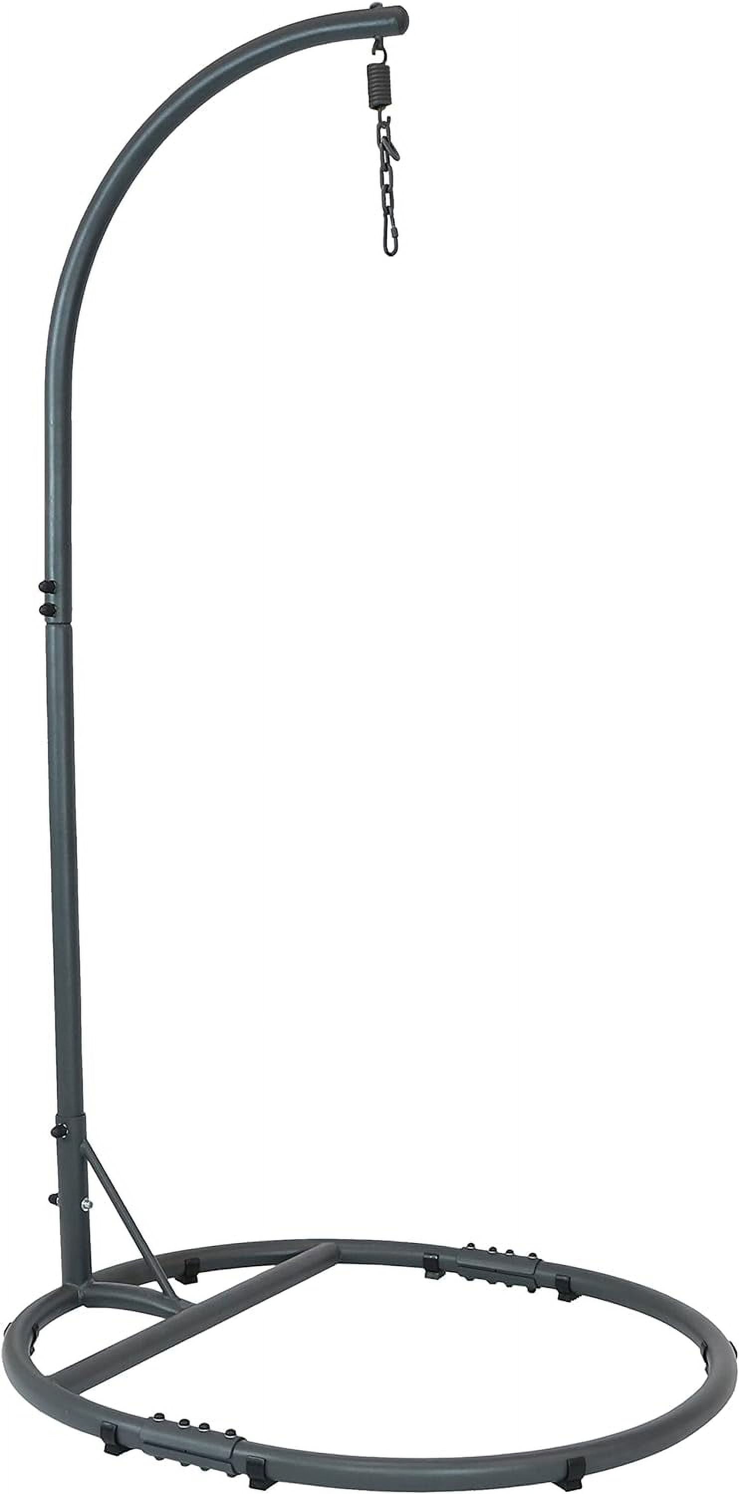 Steel Chair Stand with Extra-Wide Round Base - Black Powder-Coated ...