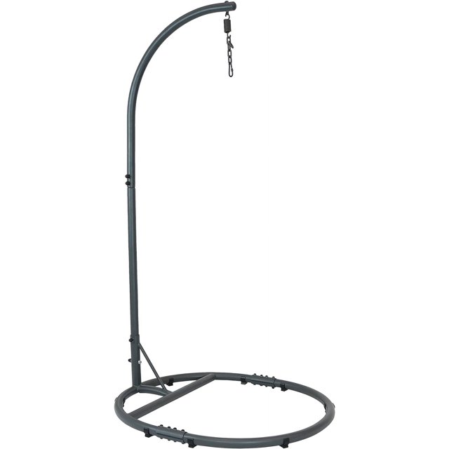 Steel Chair Stand with Extra-Wide Round Base - Black Powder-Coated ...
