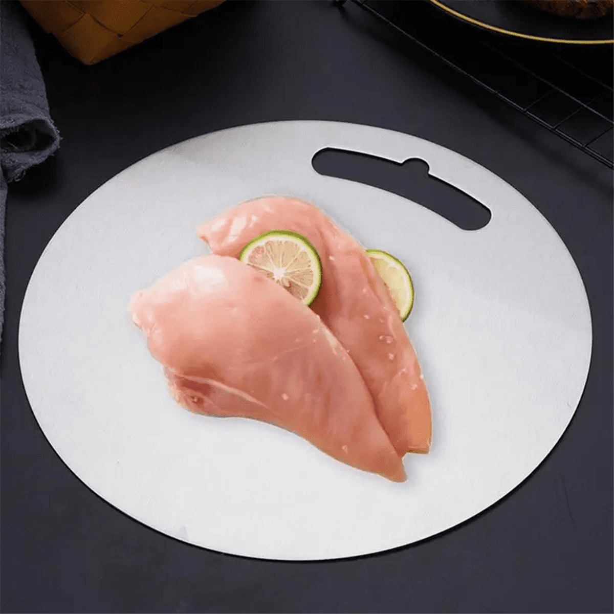Steel Chopping Board for Kitchen Stainless Dough Rolling Board Double ...