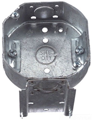 Thomas & Betts 54151-NL Pre-Galvanized Steel Octagon Box 4 Inch x 4 ...