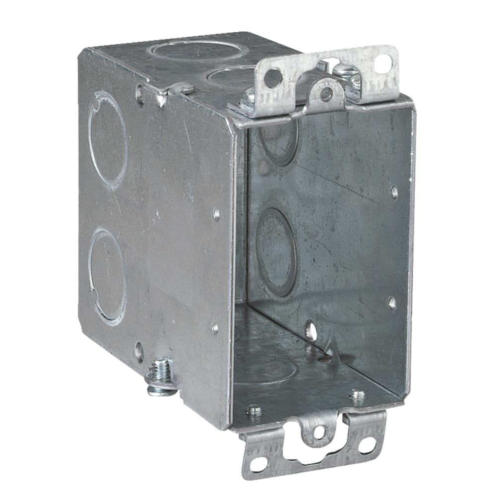 Steel City 3 In. Rectangle Galvanized Steel 1 Gang Switch Box Silver ...