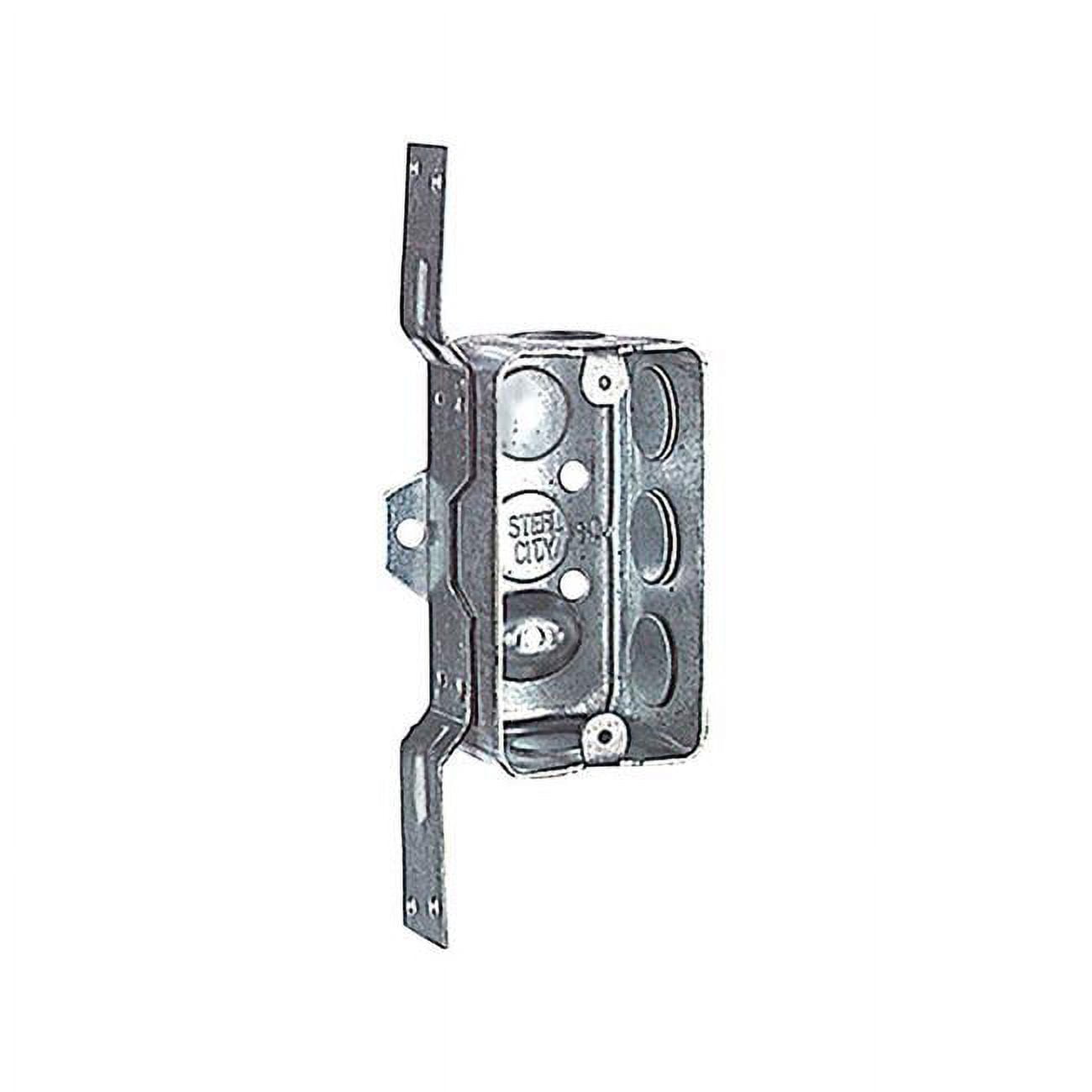 Steel City 3821386 4 in. Rectangle Galvanized Steel 1 Gang Utility ...