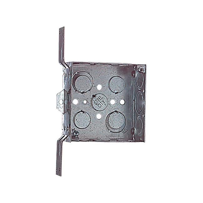 Steel City 4 in. Square Steel Outlet Box - Silver - Walmart.com