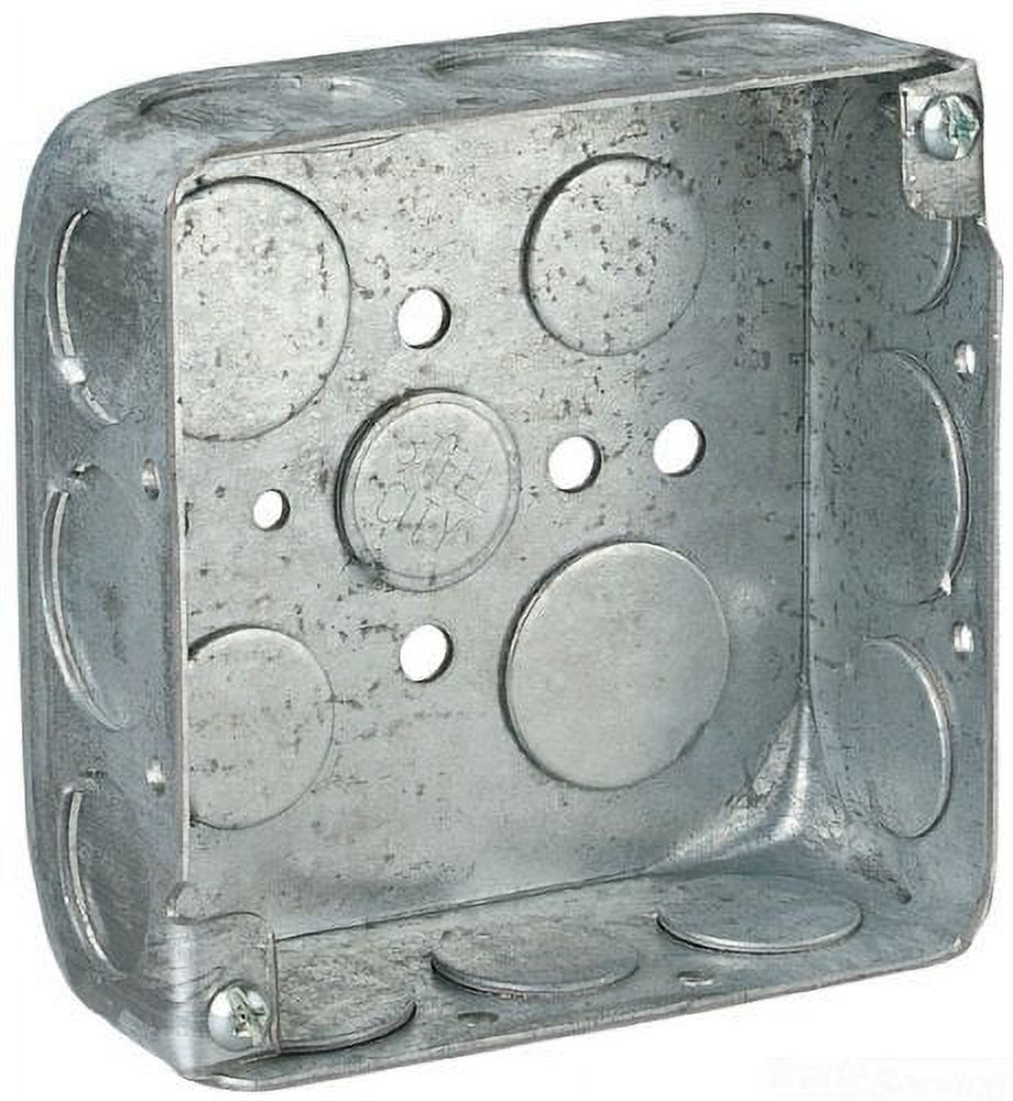 Steel City 52151-1/2-3/4 Pre-Galvanized Steel Square Box with 1/2-Inch ...