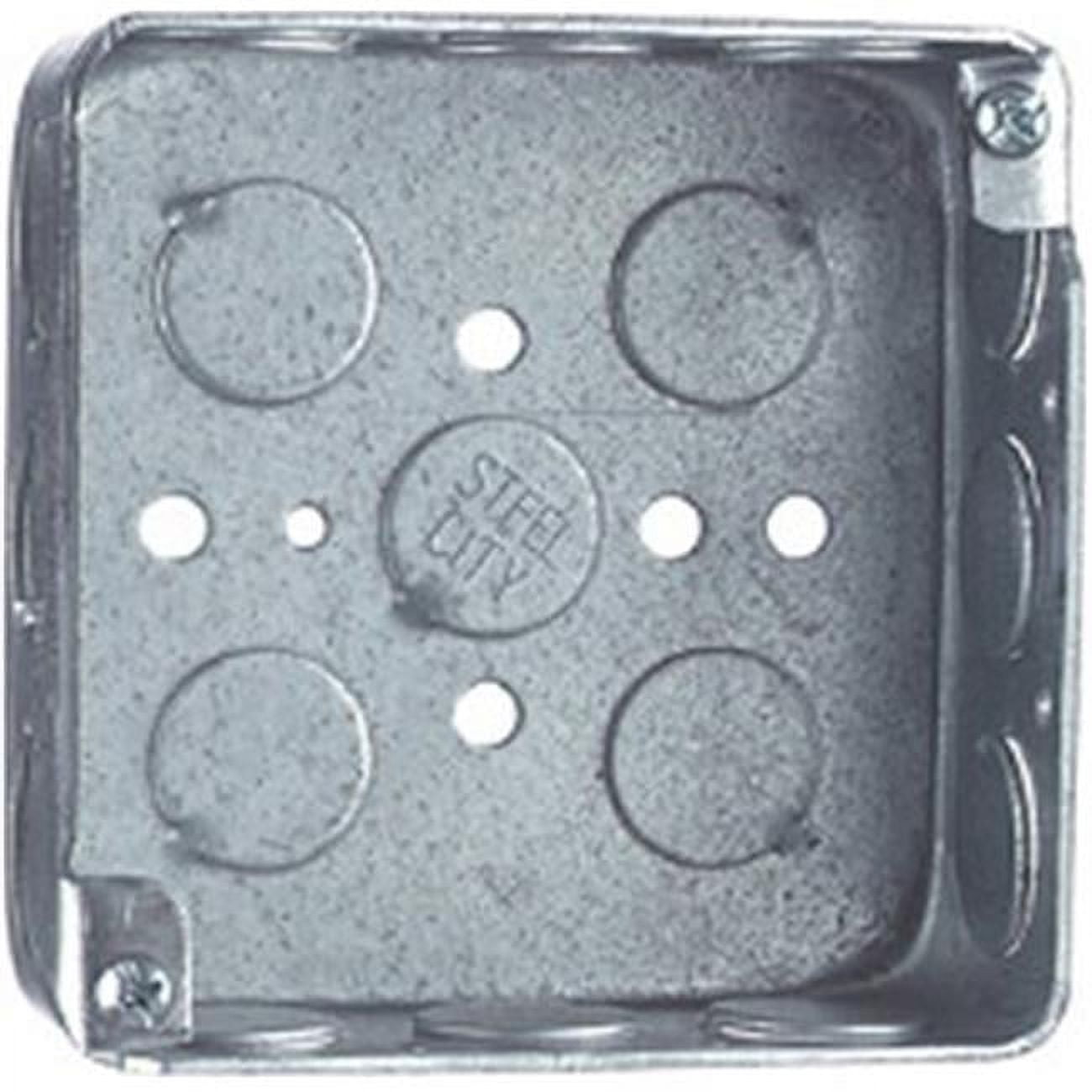 Steel City 52151-3/4 Pre-Galvanized Steel Square Box with 1/2-Inch and ...