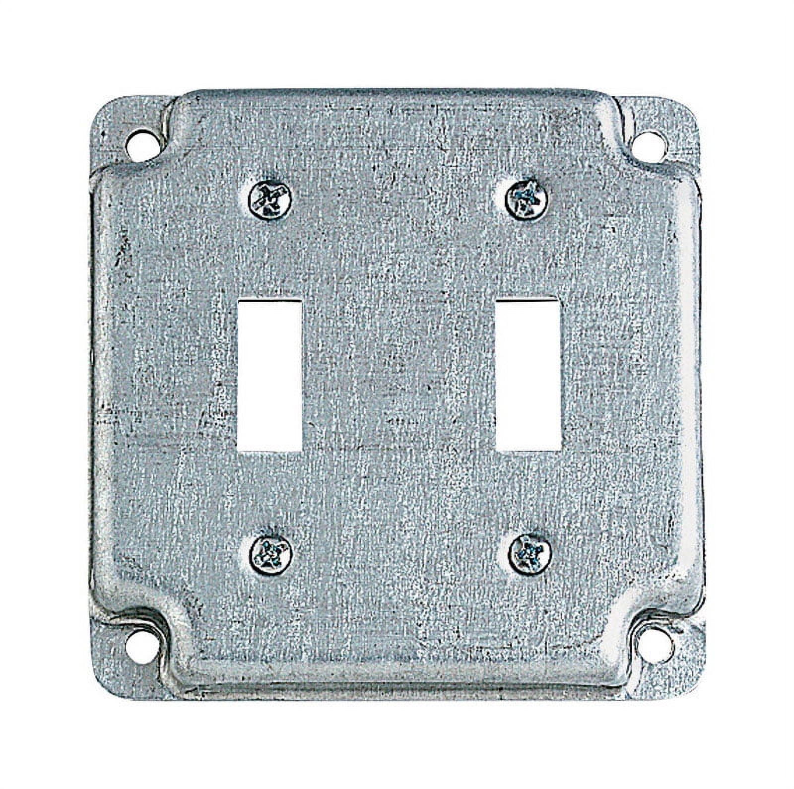Steel City Square Steel 2 gang Toggle Switch Cover - Walmart.com
