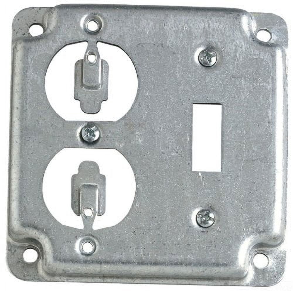 Thomas & Betts Steel Outlet Box Cover Square 4x4 Electrical Cover - 1 ...