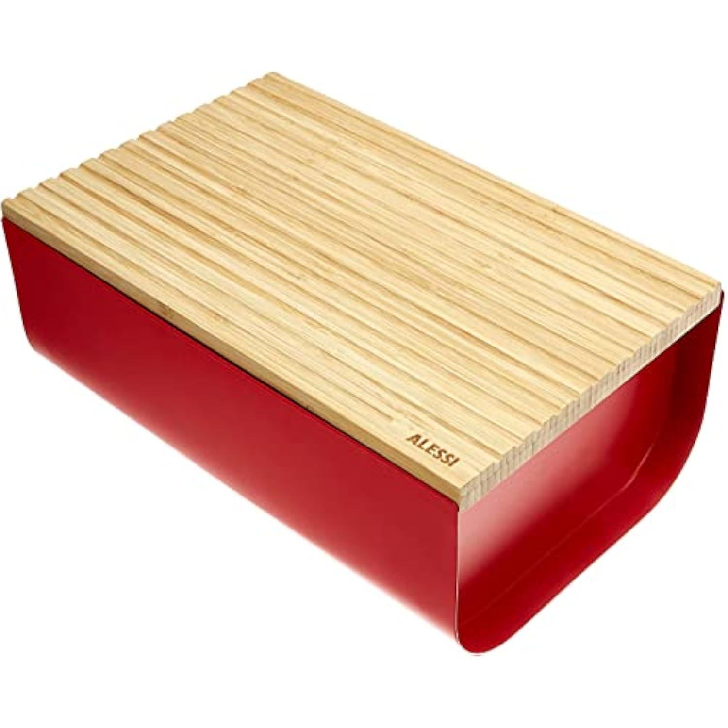 Steel Coloured Bread Box with Epoxy Resin and Bamboo Wood Cutting Board ...