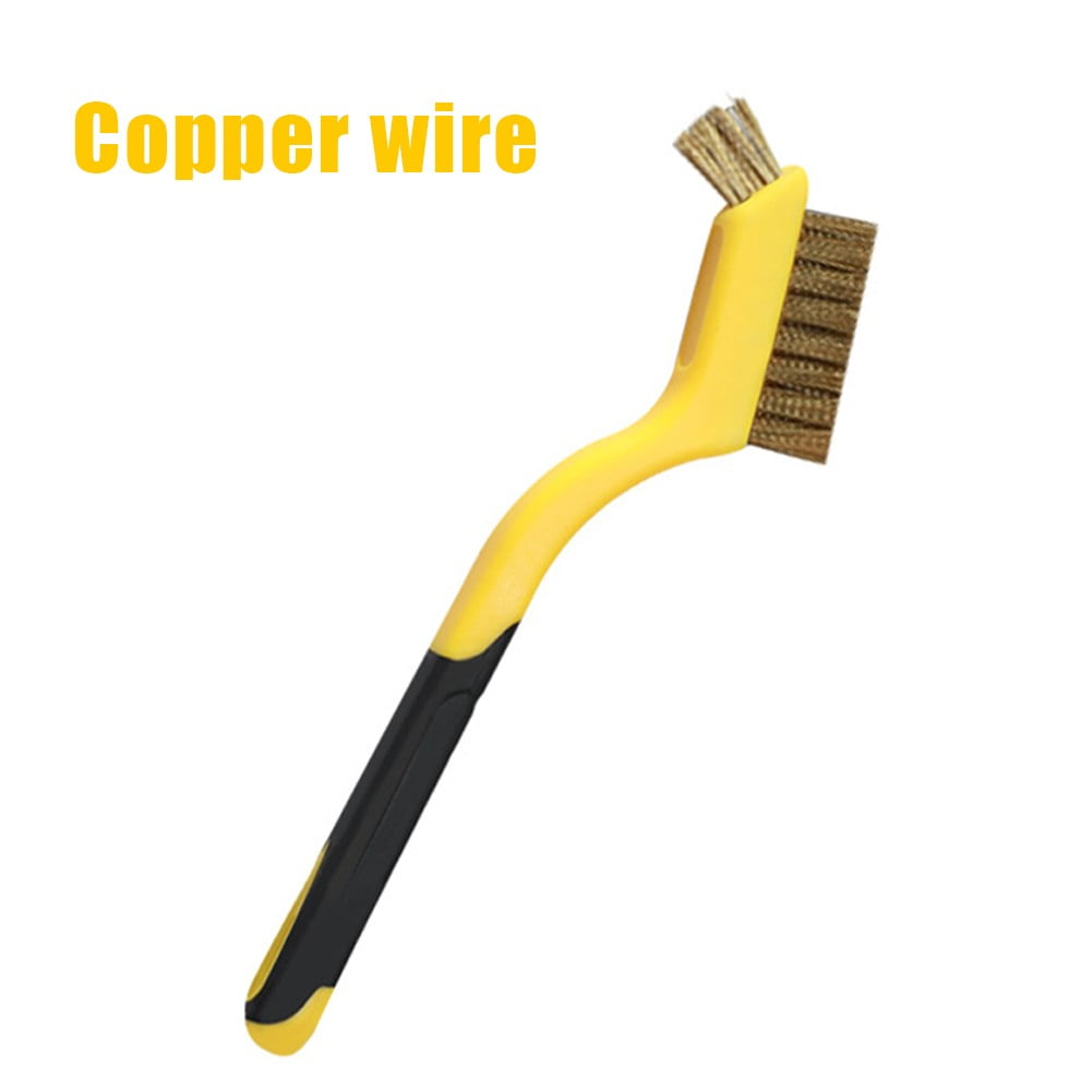 Steel Copper Wire Brushes Portable 7in Wire Brush with Anti Slip Handle ...